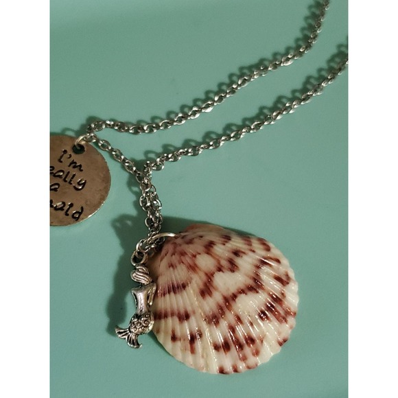 Handmade | Jewelry | Handmade Ooak Im Really A Mermaid Sea Shell Silver ...